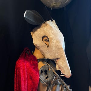 Creepy Cute Burlap Opossum Possum Mask - Adult Halloween, Masquerade ...