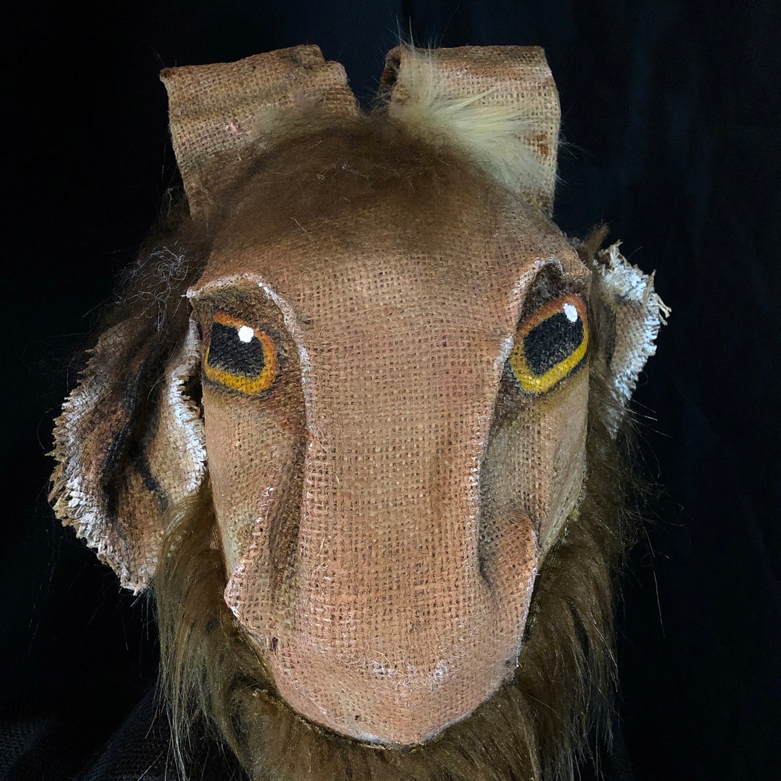 Goat Mask Burlap Goat Mask Cosplay Theater Photo Shoot | Etsy