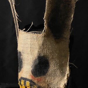 Creepy Rabbit Mask, Scary Masquerade Mask, Burlap Evil Bunny Mask ...