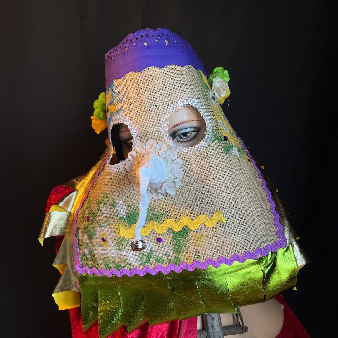 Cajun Mardi Gras Mask - Masquerade Carnival Costume - Chicken Chase ...