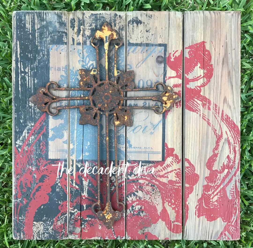 Wall Cross, Decorative Cross, Cross Wall Decor, Metal Cross, Wood Cross ...