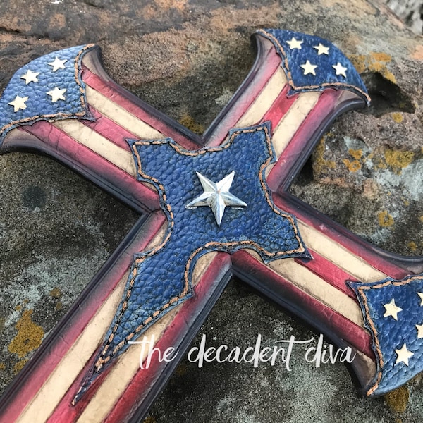 Military Flag Cross Etsy