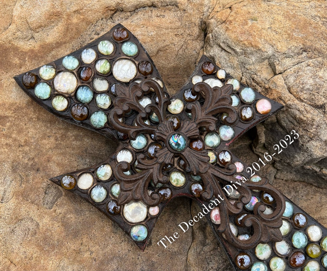 CROSS, Wood Cross, Metal Cross, Wall Cross Decor, Mosaic, Marbles ...
