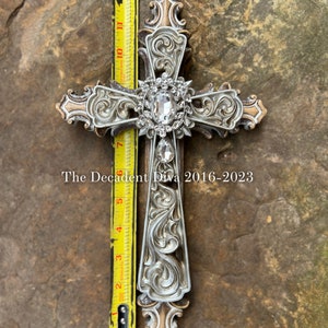 Wall Cross, Wood Cross, Metal Cross, Silver Cross, Cross, Crucifix Wall ...