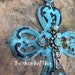 CROSS Metal Cross Turquoise Blue Blue Cross Wall Cross - Etsy