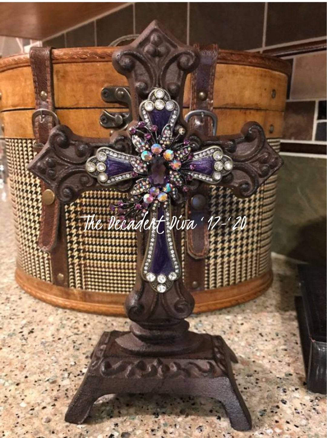 Cross, Metal Cross, Cross Stand, Pulpit, Bookend, Standing Cross, Fleur ...