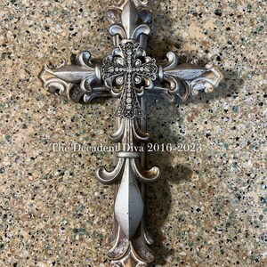 Wall Cross, Wood Cross, Metal Cross, Silver Cross, Decorative Cross ...