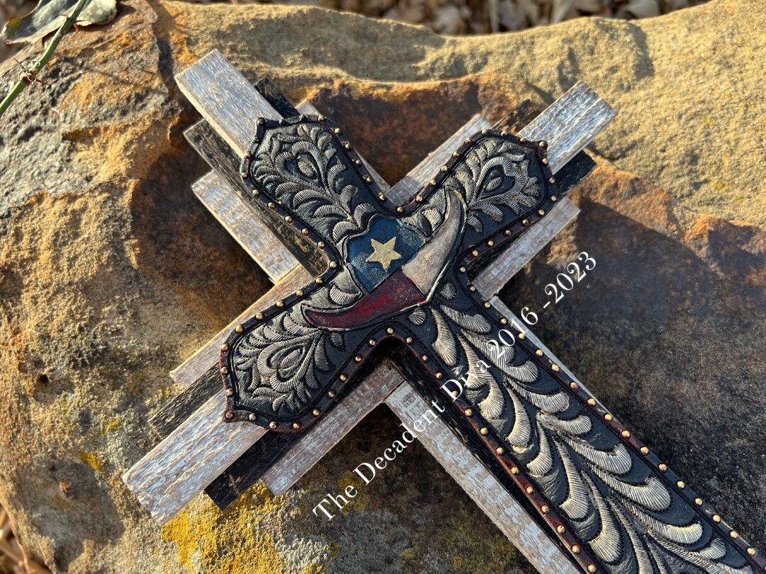 Cross, Wood Cross, Texas, Western, WALL CROSS DECOR, Wall Decor, Wall ...