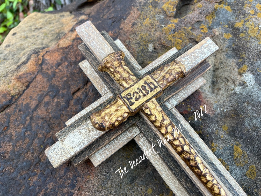 Wood Cross, Metal Cross, Gold Cross, Wall Cross Decor, Wall Crosses for ...