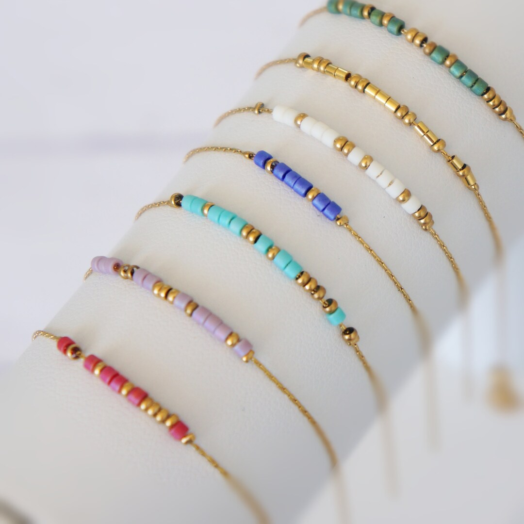 Beaded Bracelet Morse Code Bracelet CUSTOM GIFT for Mother's Day Secret ...