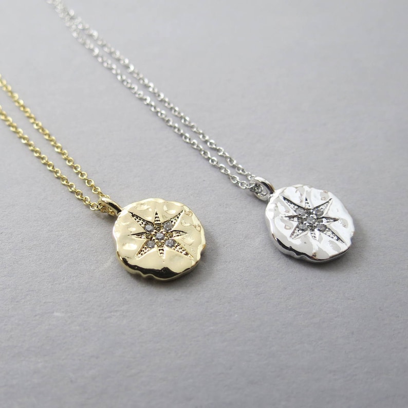 Star Necklace Compass Necklace Dainty Layering Necklace | Etsy