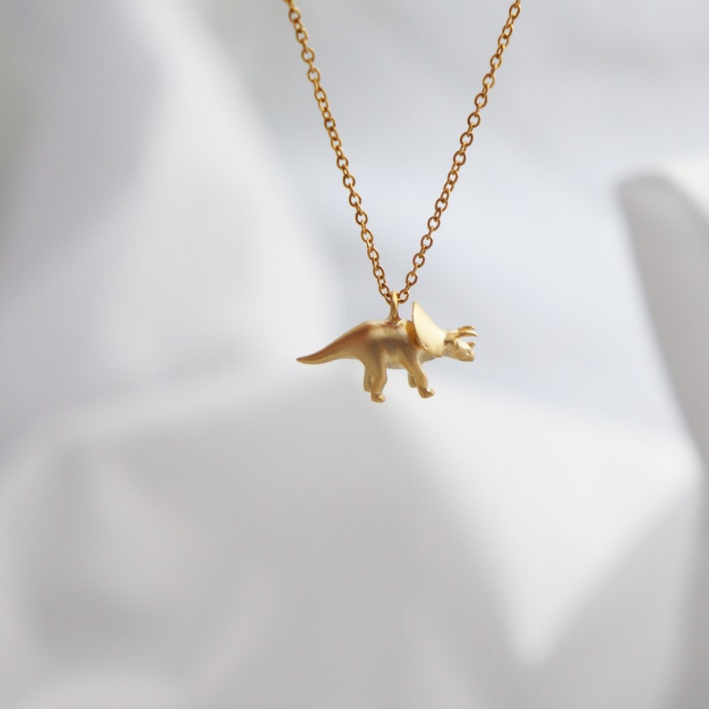 Mini Dinosaurs Necklace Triceratops Brachiosaurus Necklace - Etsy