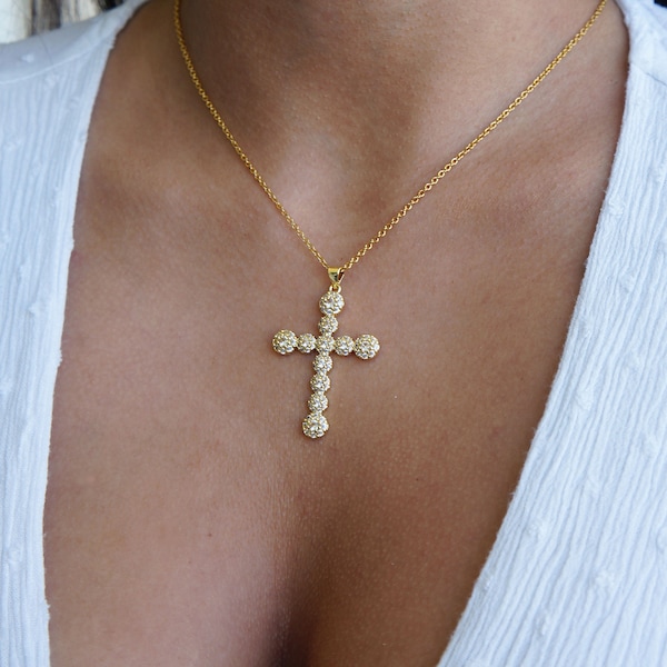 Large Cross Necklace - Etsy
