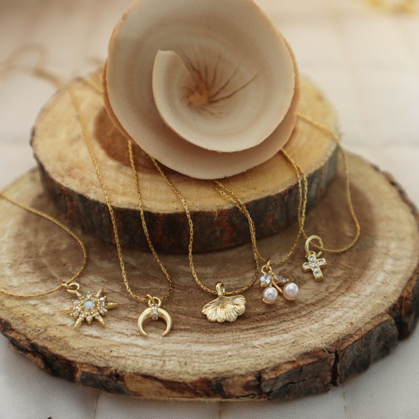 Gold Necklace With Tiny Charms - Etsy