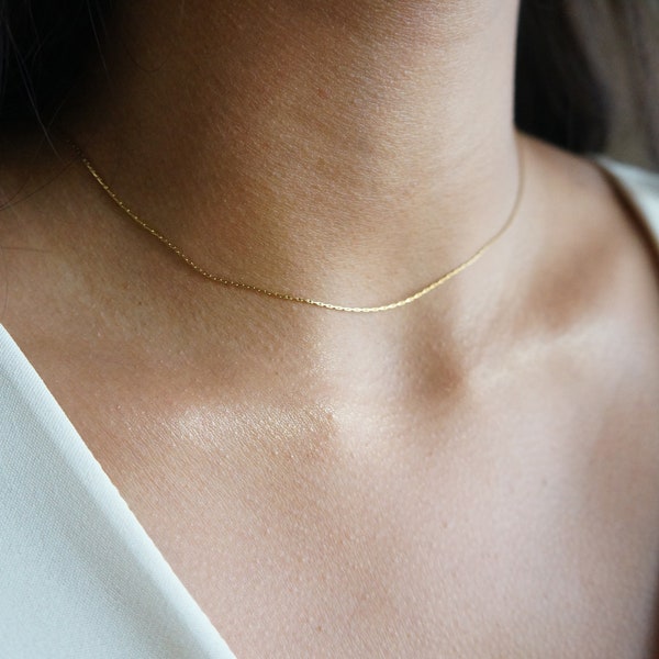 Gold Choker Necklace - Etsy