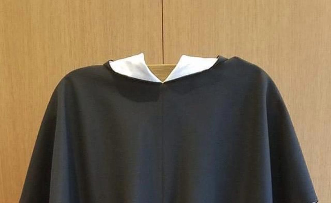 Dominican Men's Black Capuce With White Lined Hood-free Shipping - Etsy