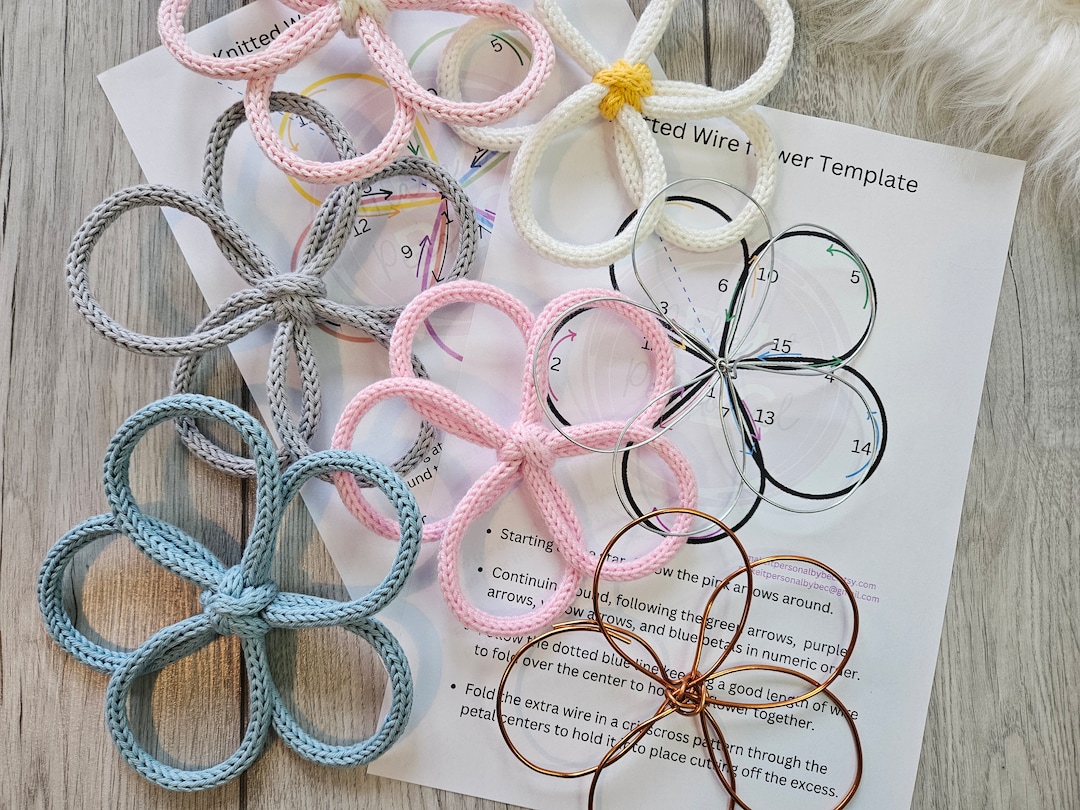 Wire Art Flower Templates, Wire Bending Pattern, Instant Digital PDF ...