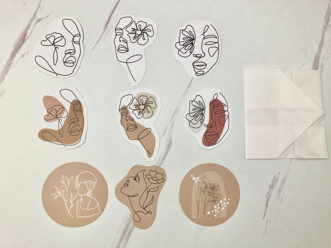 Lineart Ladies Sticker Pack - Etsy