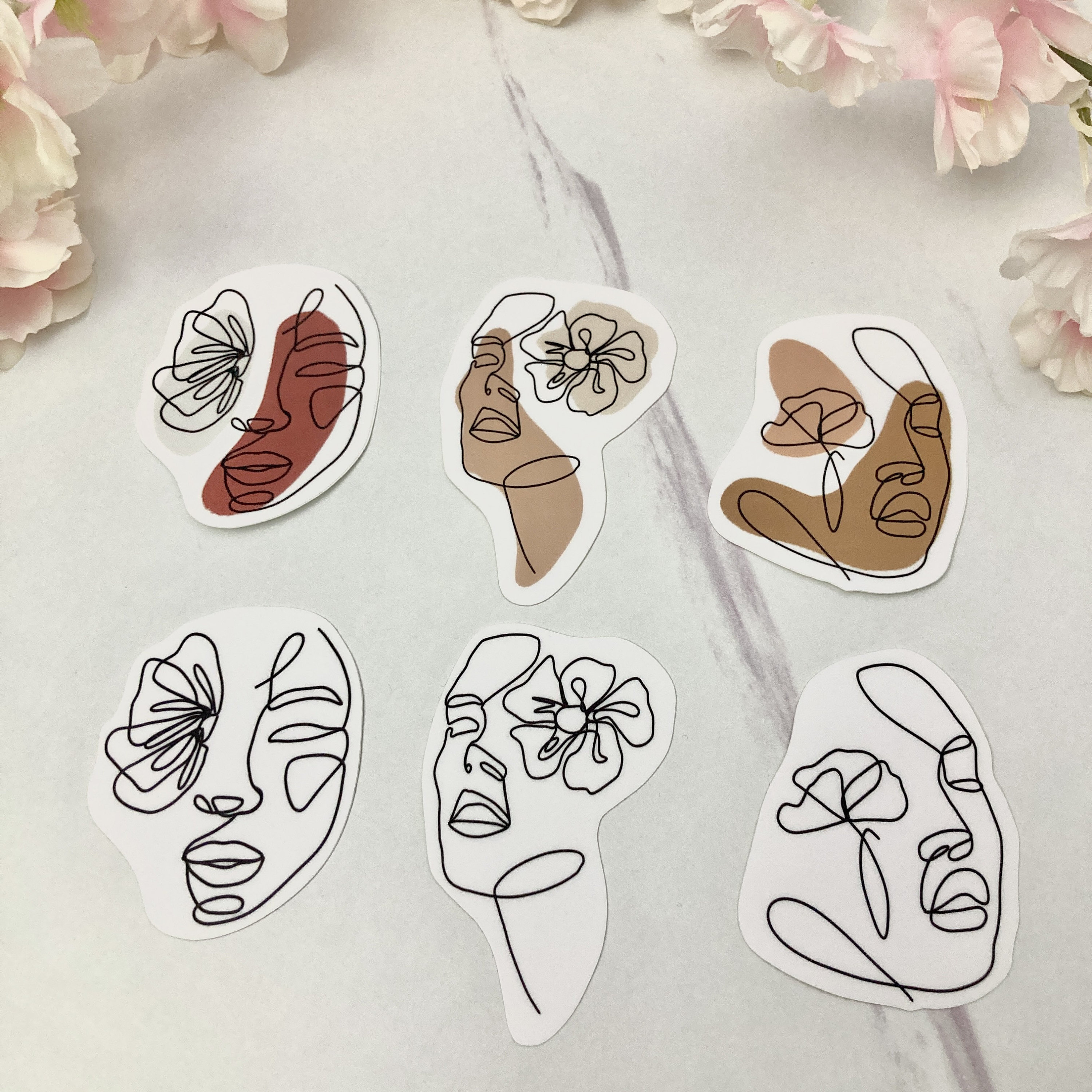 Lineart Ladies Sticker Pack - Etsy