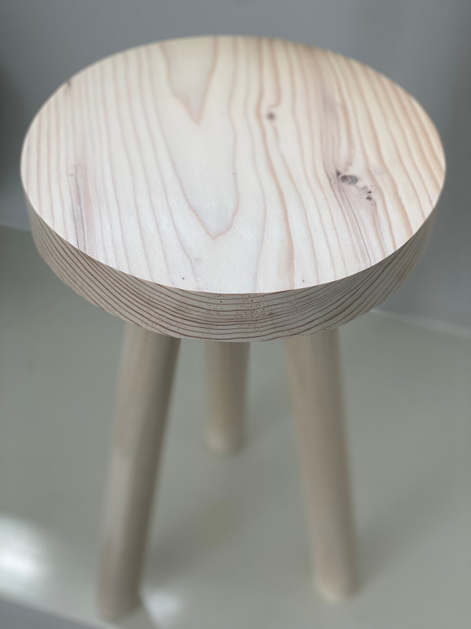 Unfinished Wood Accent Stool Finish Yourself Wooden Plant - Etsy
