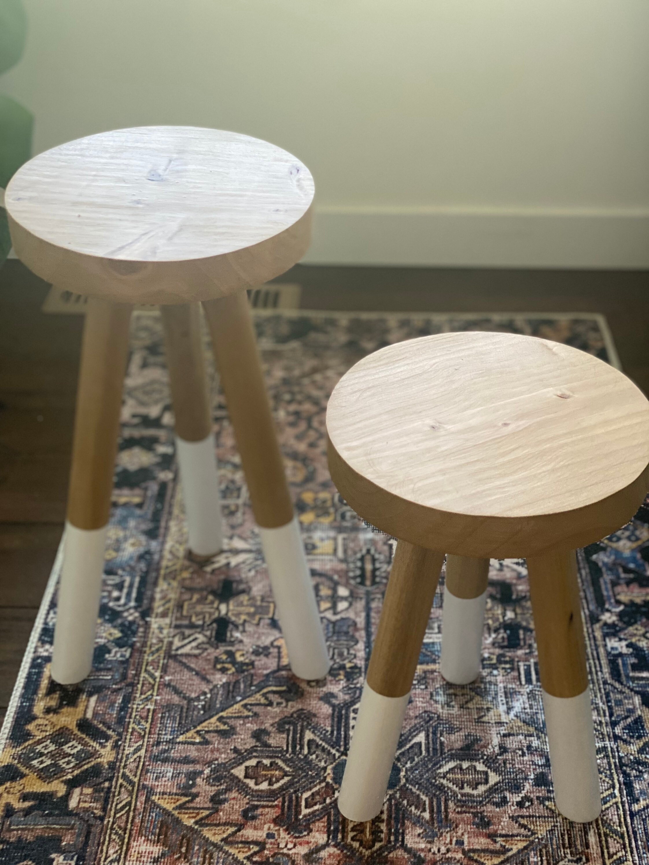 Dipped Wood Accent Stool Dip Dyed Wooden Plant Stand - Etsy