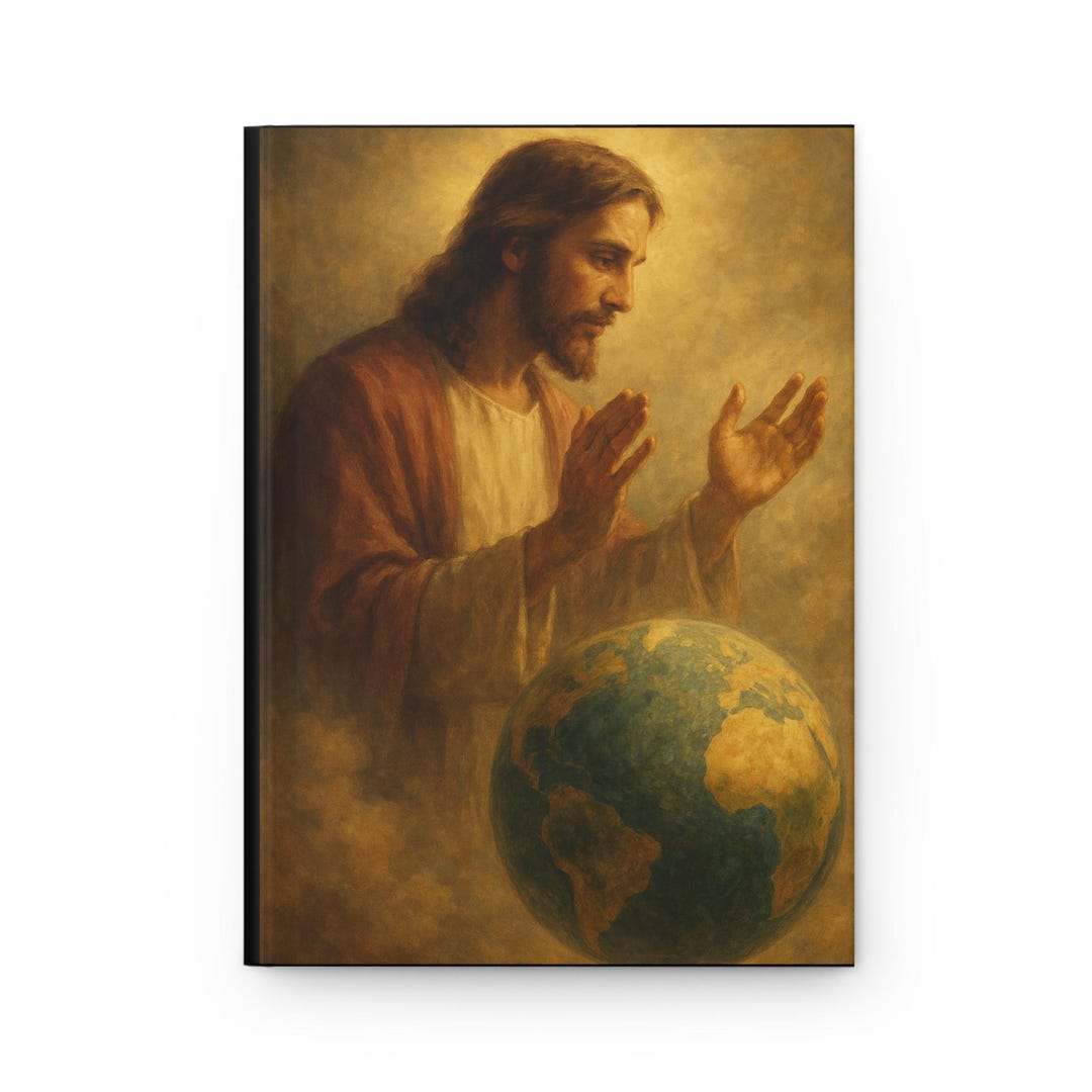 Jesus Blessing Earth Hardcover Journal | Religious Faith Prayer ...