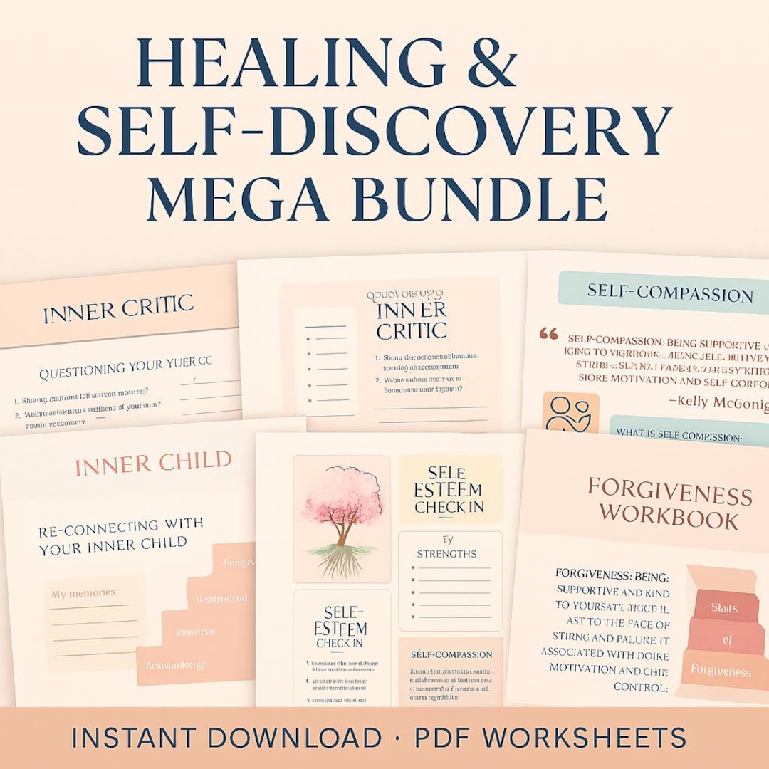 Therapy Worksheets Bundle • CBT, Trauma, Self-esteem (PDF Download) - Etsy