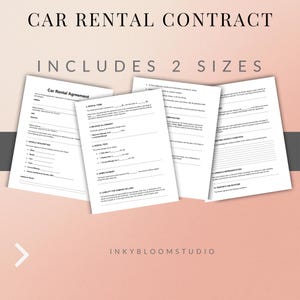 Editable Car Rental Agreement Template | Printable Vehicle Lease ...