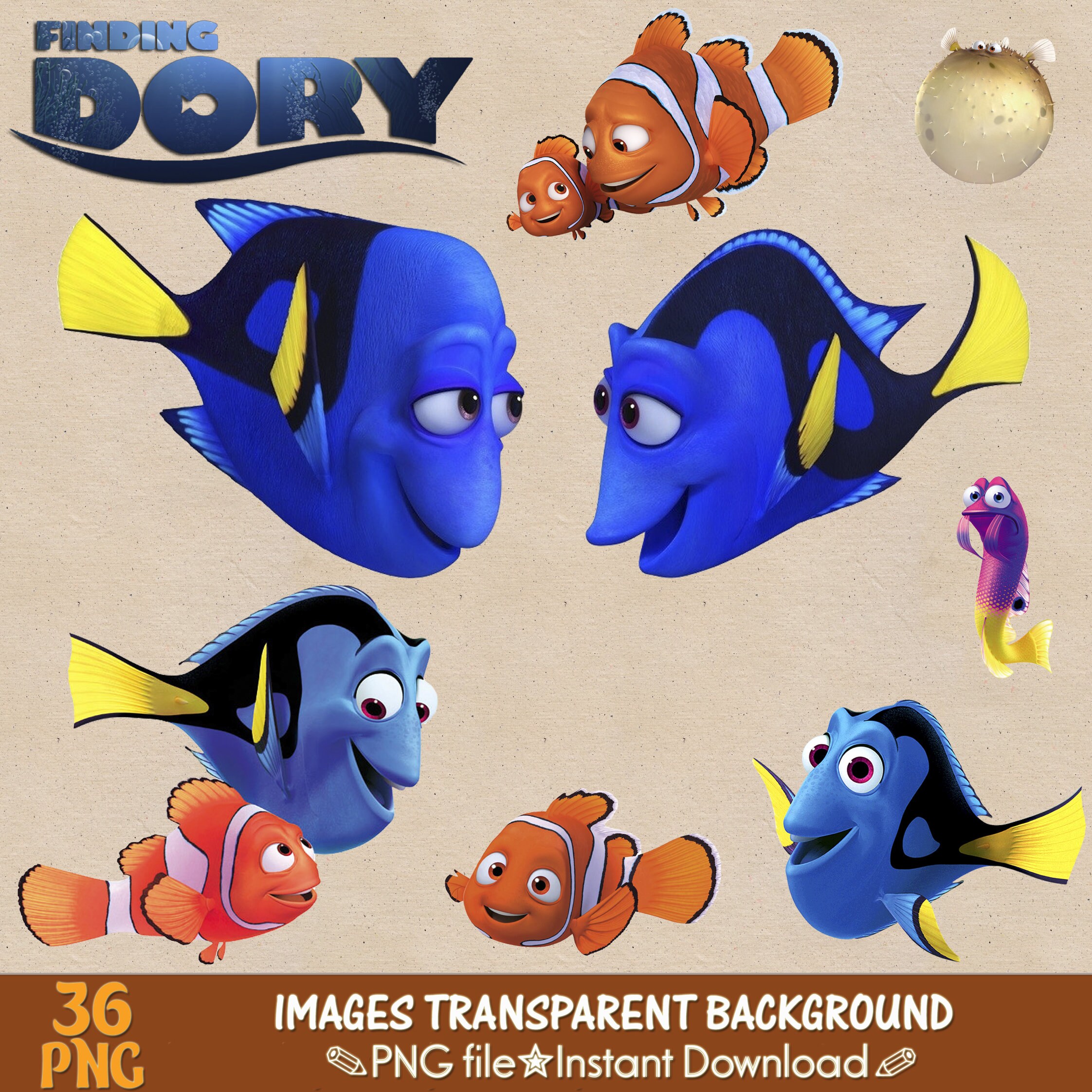 FINDING DORI clipart Finding Nemo images cartoon clipart | Etsy