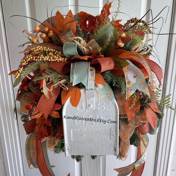 Fall Mailbox Swag - Etsy