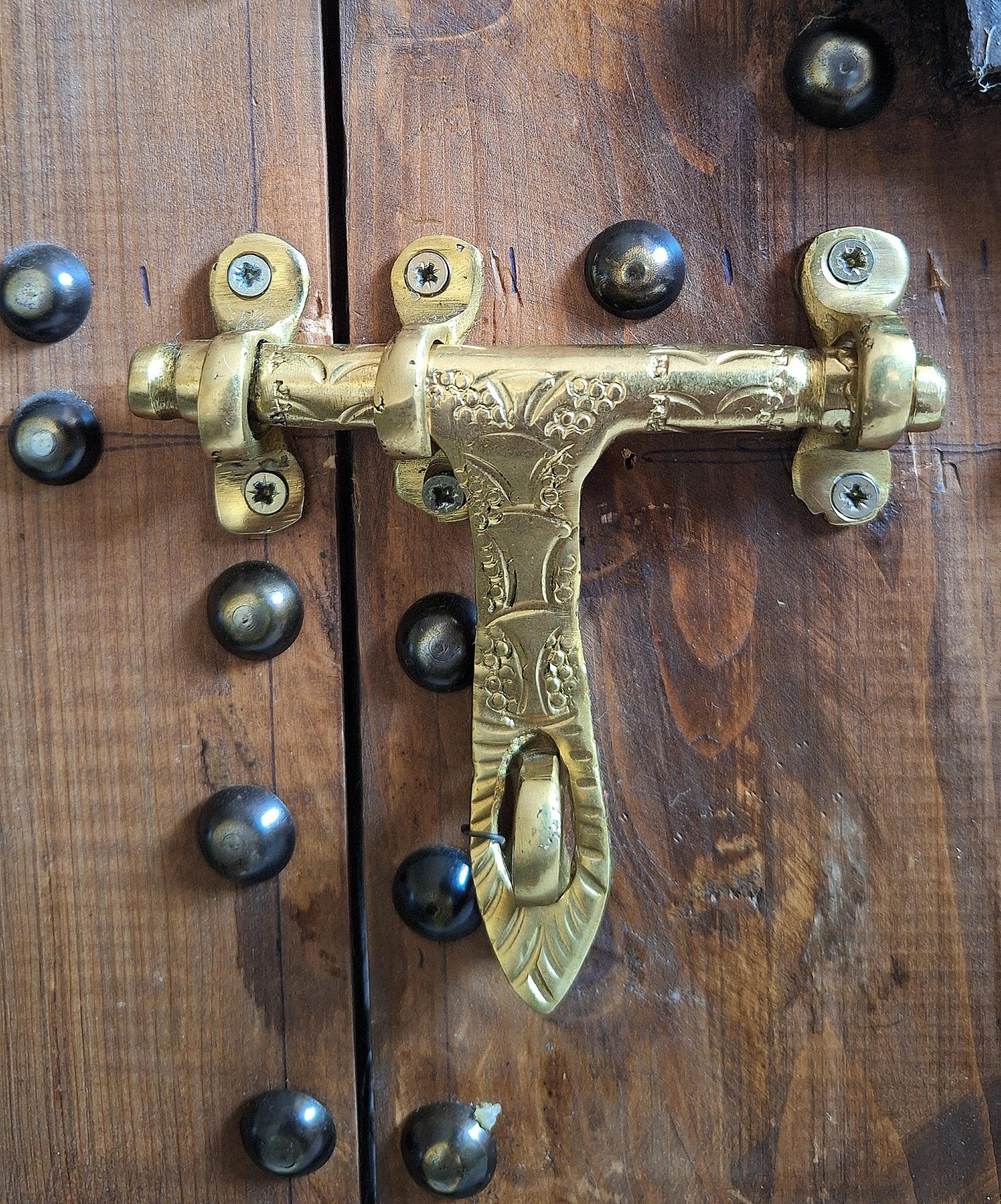 Unlacquered Brass Sliding Door Bolt, Moroccan Brass Door Latch, Brass ...