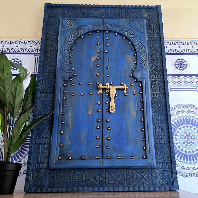 Moroccan Wood Panel Door - Etsy