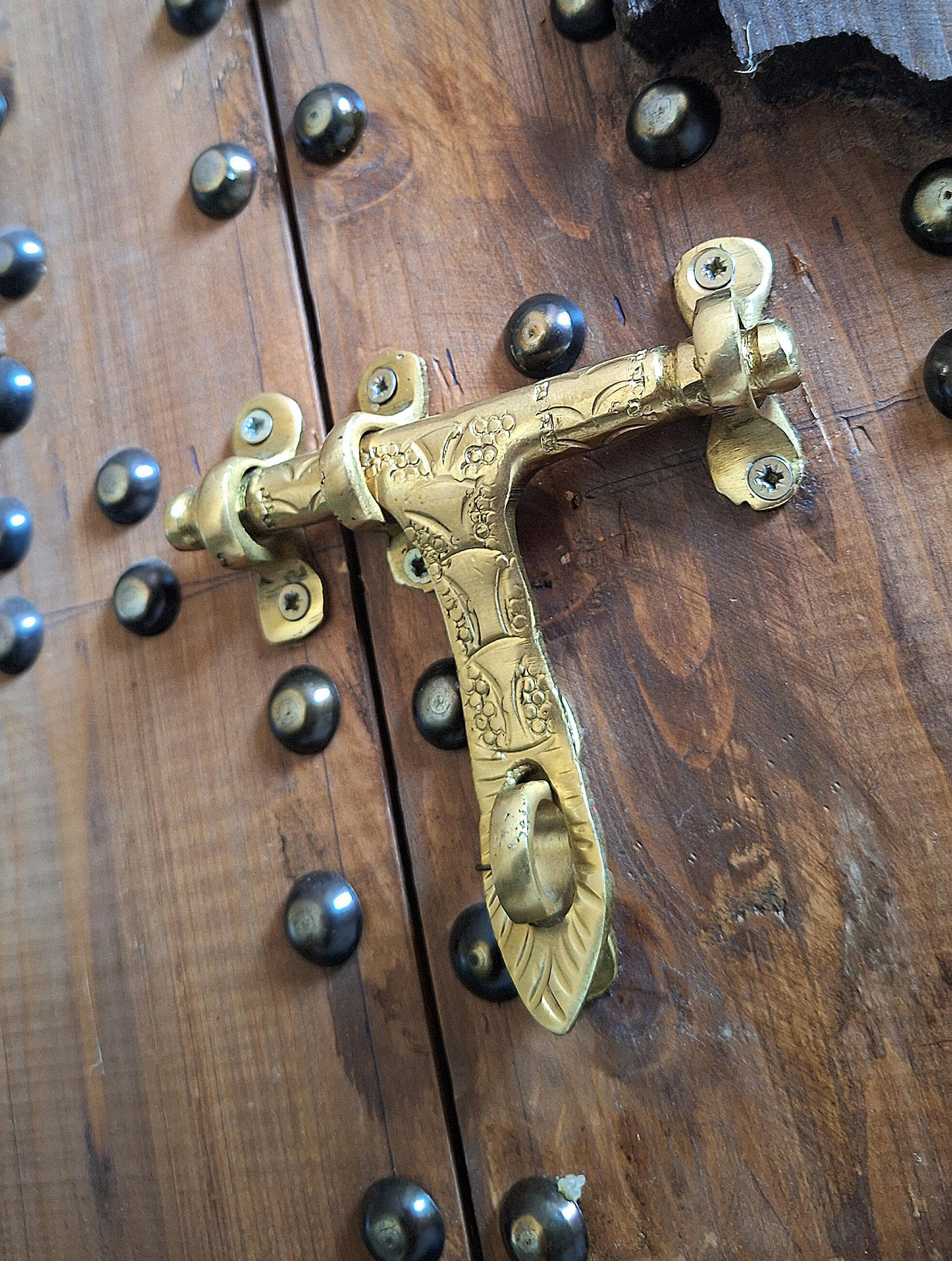 Unlacquered Brass Sliding Door Bolt, Moroccan Brass Door Latch, Brass ...