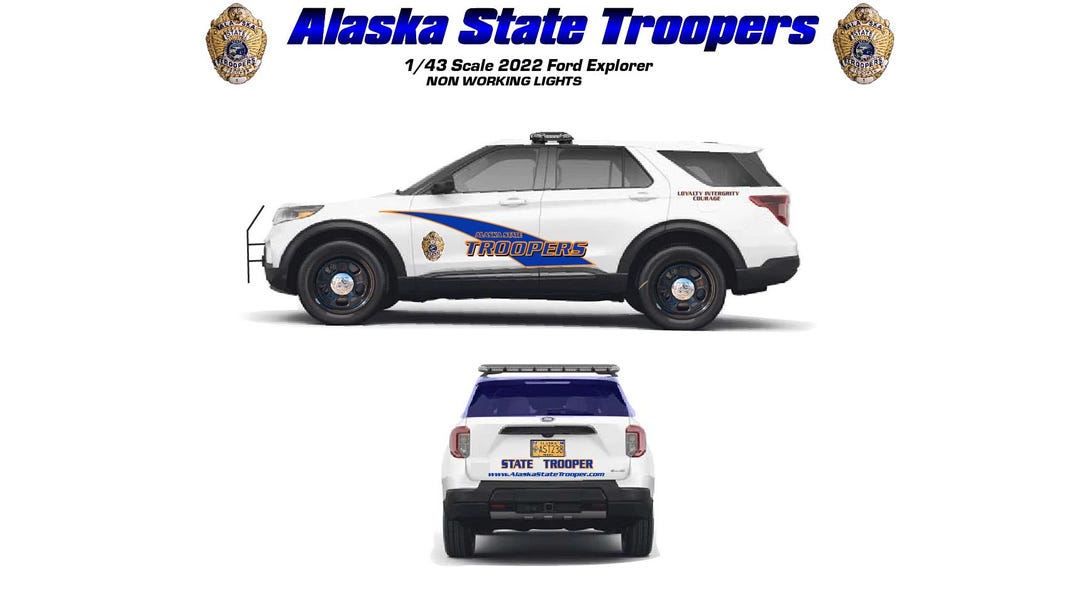 1/43 Scale 2022 Diecast Ford Explorer Model Police Car NON Working ...