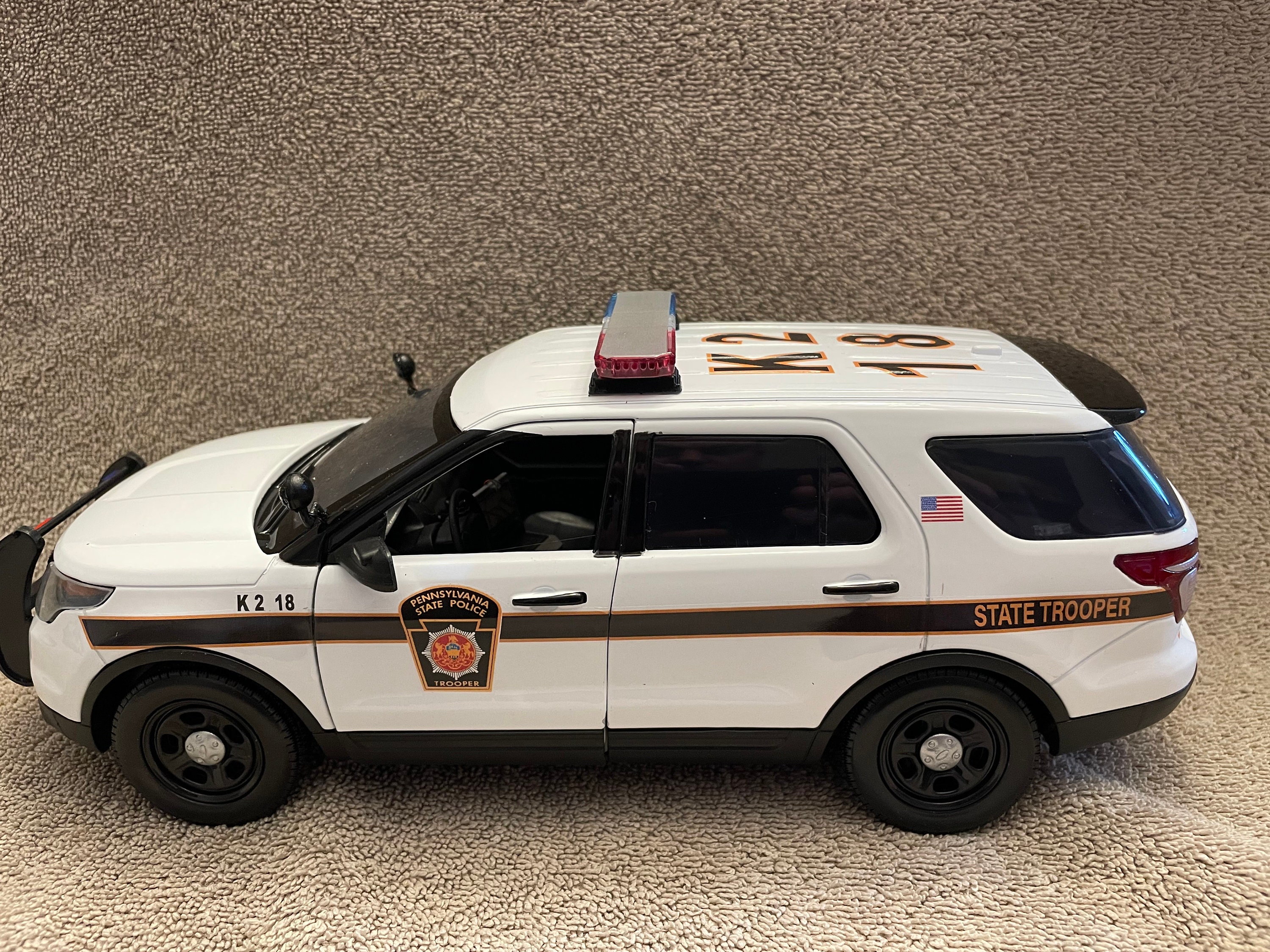 1/18 Scale State Police Diecast Ford Explorer Model Car With Working ...