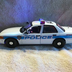1/18 Scale Houston Texas Die Cast Model Police Car Replica With Working ...