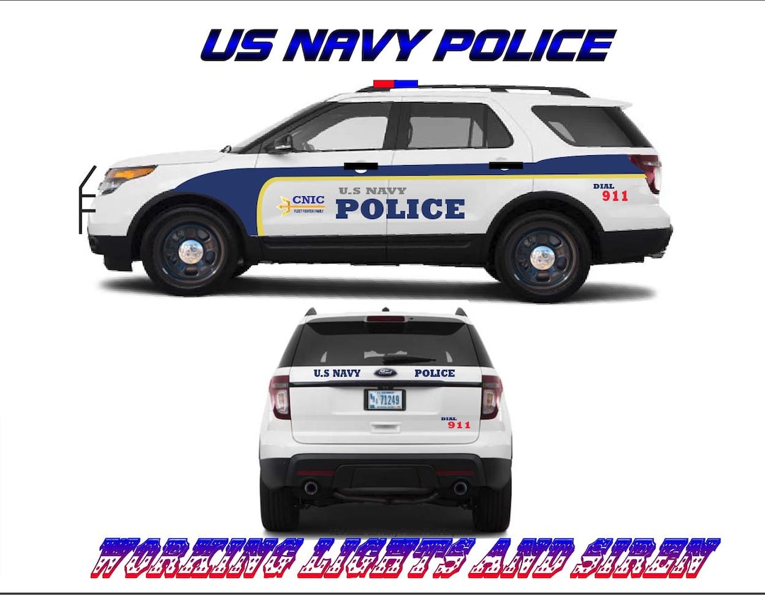 1/24 Scale US Navy Police Dept Die Cast Model Car Ford Explorer With ...