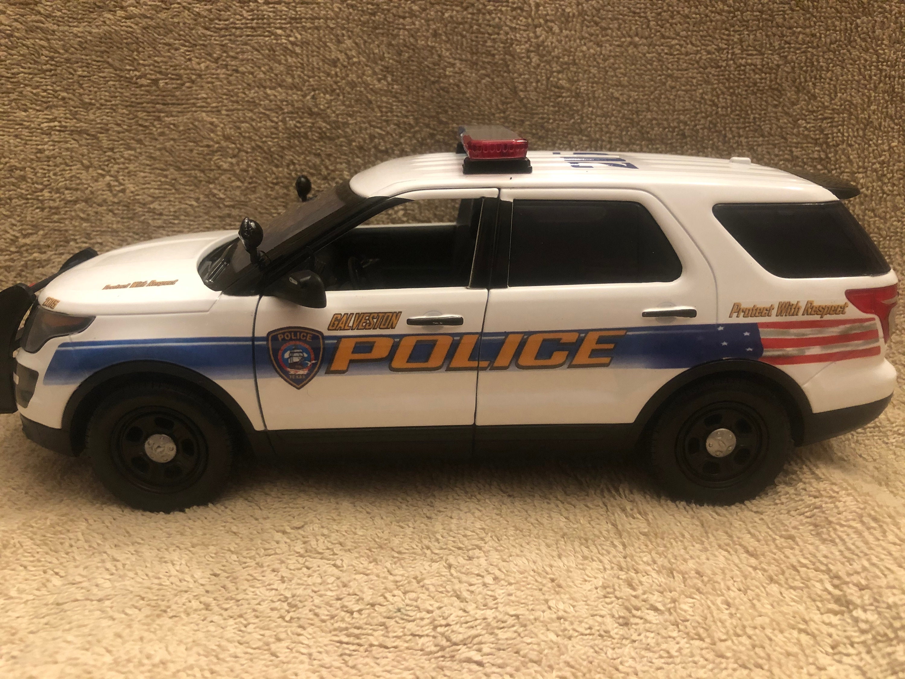 1/18 Scale Galveston Texas Police Die-cast Ford Explorer Model Replica With Working Lights and 4 ...