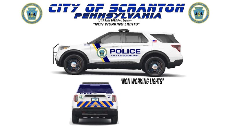 1/43 Scale 2022 Diecast Ford Explorer Model Police Car NON WORKING ...
