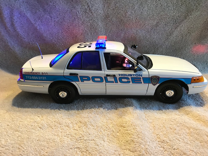 1/18 Scale Houston Texas Die Cast Model Police Car Replica With Working ...