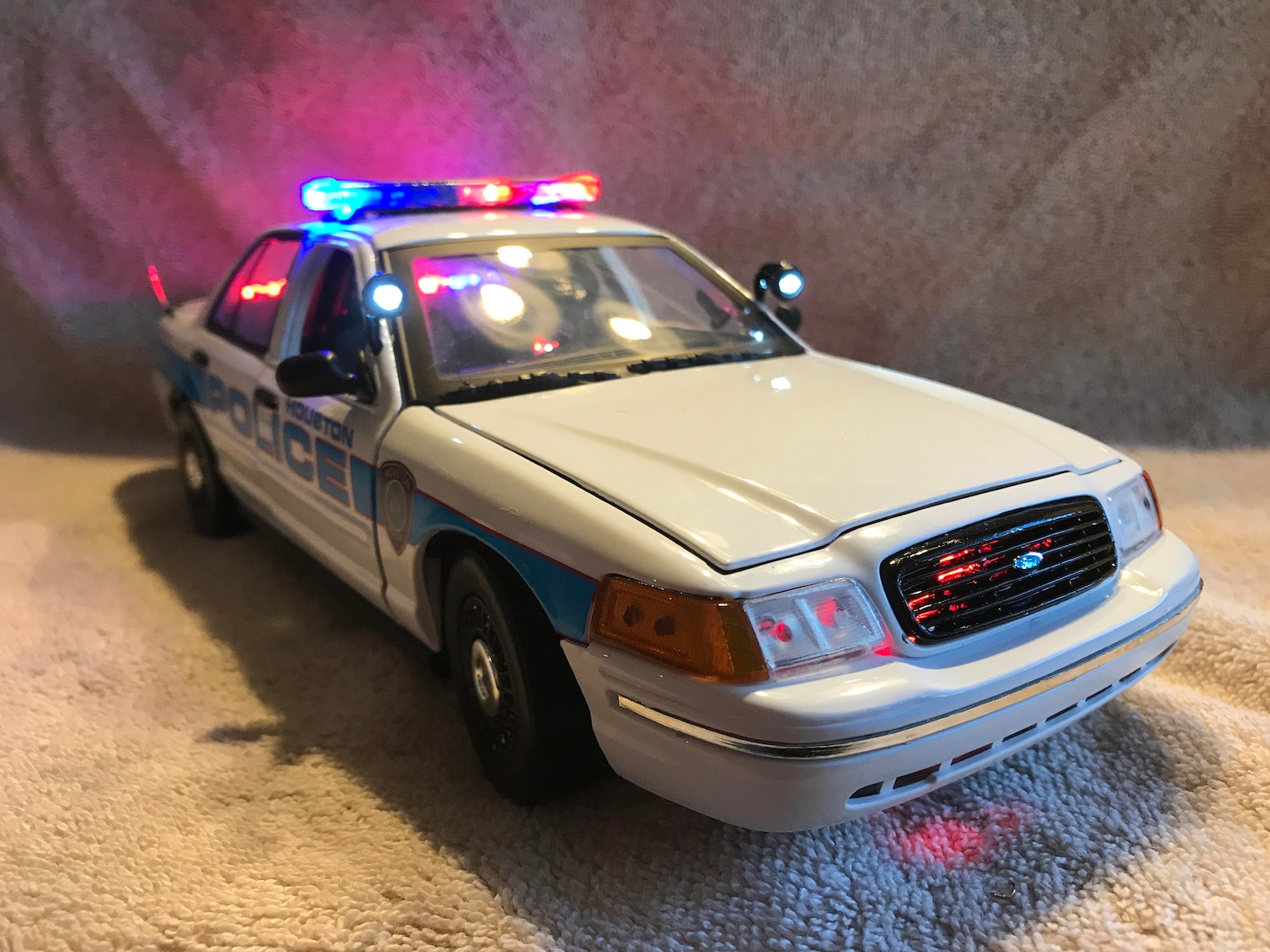 1/18 Scale Houston Texas Die Cast Model Police Car Replica With Working ...