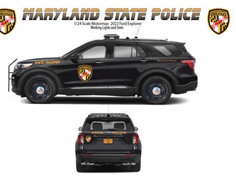 1/18 Scale State Police Diecast Ford Explorer Model Car With Working ...