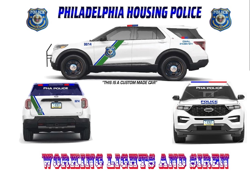 1/24 Philadelphia Housing Police Diecast Ford Explorer Model Replica ...