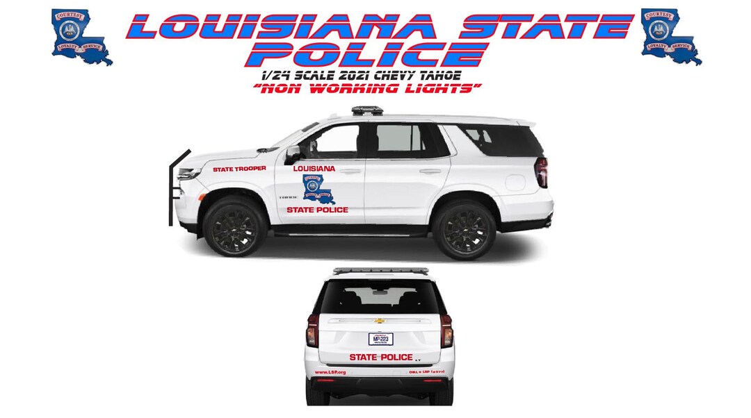 1/24 Scale Louisiana State Police Chevy Tahoe Model Car NON Working ...