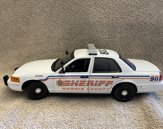 1/18 Scale Harris County Texas Sheriffs Diecast Ford Crown Vic With ...