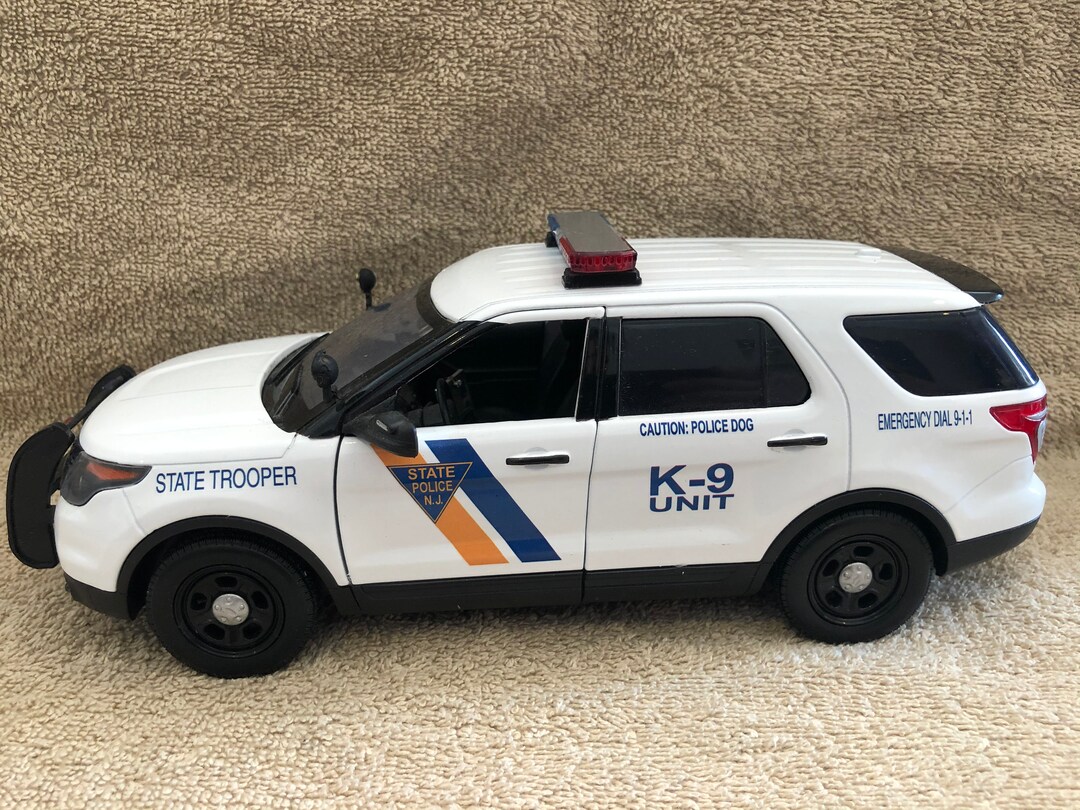 1/18 Scale State Trooper K-9 Unit Diecast Model Car With Working Lights ...