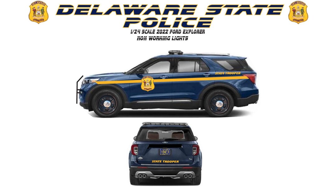 1/24 Scale 2022 Ford Explorer Model Police Car NON Working Lights With ...