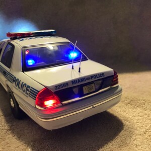 1/18 Scale Miami City Die Cast Model Police Car Replica With Working ...