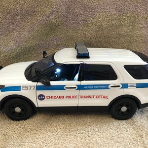 1/18 Scale Chicago Transit Police Diecast Ford Explorer Model Car With ...
