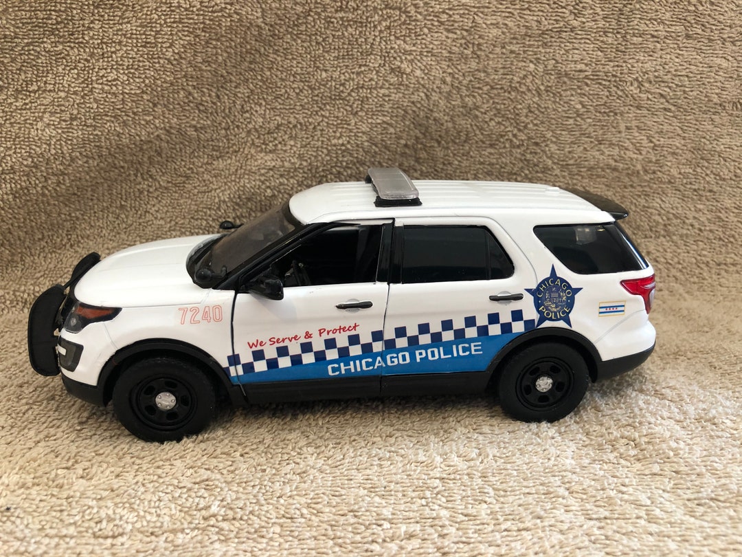 1/24 Scale Chicago Police Ford Explorer Diecast Model Car With Working ...